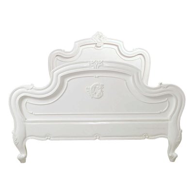 French White Rococo Bed - Repro Furniture Company