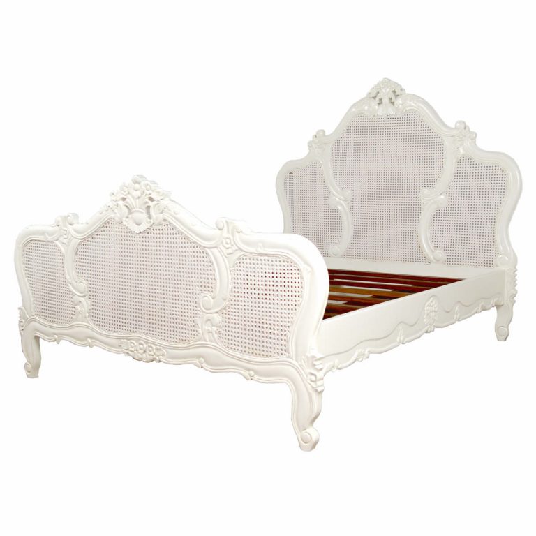 French Rococo Mahogany Bed - Repro Furniture Company