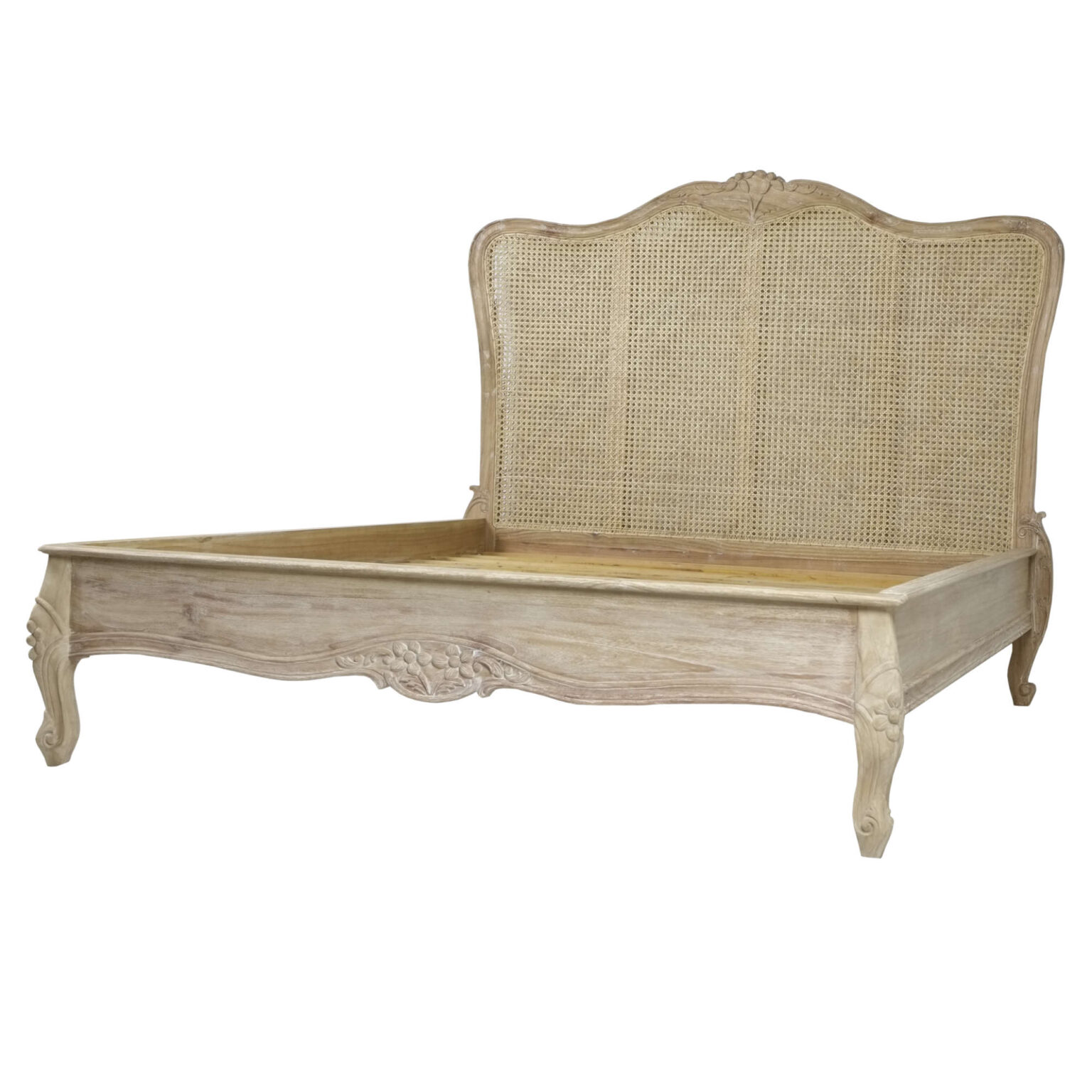 Loire Weathered Finish French Bed King Size - Repro Furniture Company